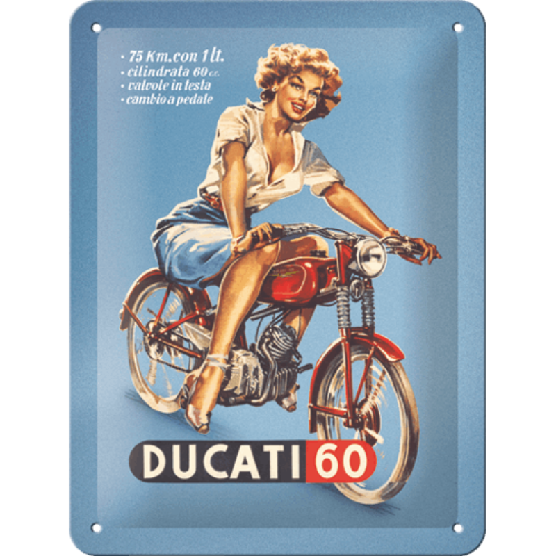 Nostalgic Art Ducati 60 Pin-up Skilt - Nostalgic Art - Bike-Shoppen