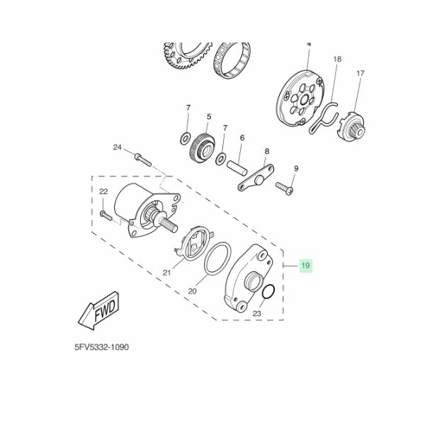 Startmotor Original - Yamaha JogR - Jog R - Bike-Shoppen